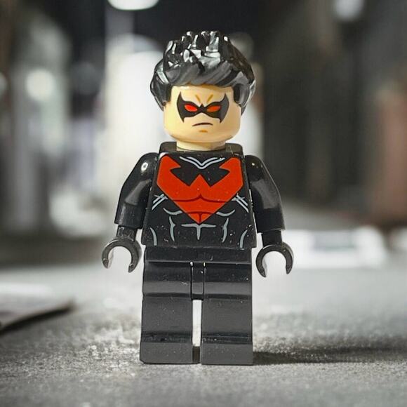 Lego | Toys | Lego Minifigure Nightwing Black Red Costume | Poshmark